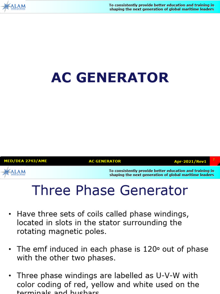 Maritime AC Generator Guide | PDF | Electric Generator | Rectifier