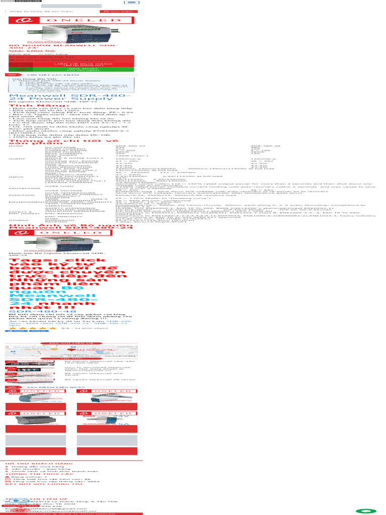 B Ngu N Meanwell SDR-480-24 | PDF