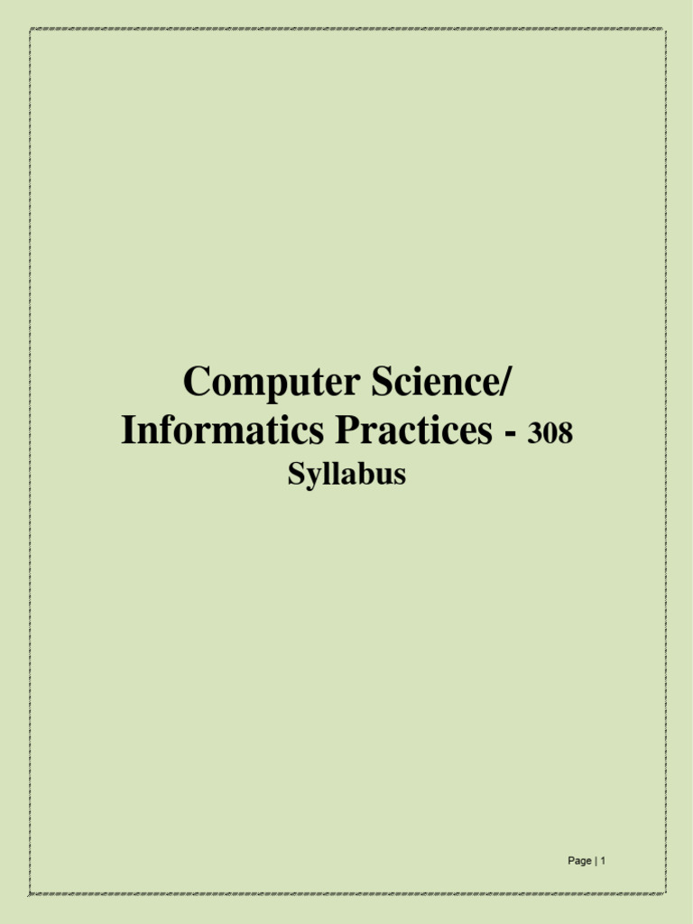 Computer Sciences and Informatics Practices | PDF | Computer Network | Relational Model