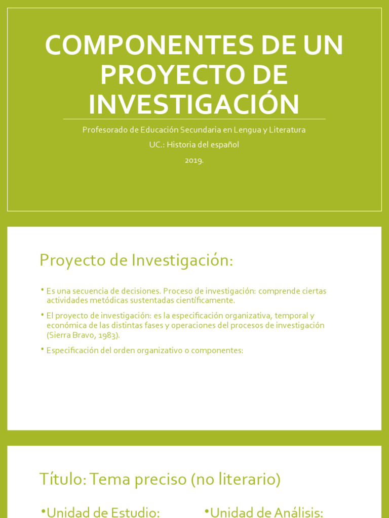 Componentes de Un Proyecto de Investigación-1 | PDF | Paradigma ...