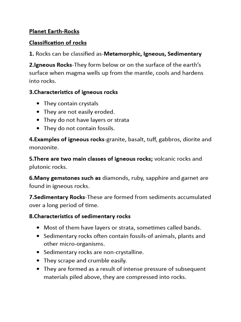 Planet Earth-Rocks | PDF