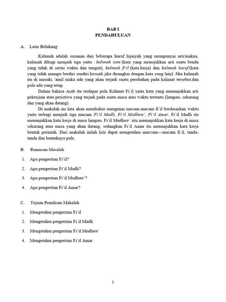 Makalah Fiil Ii | PDF