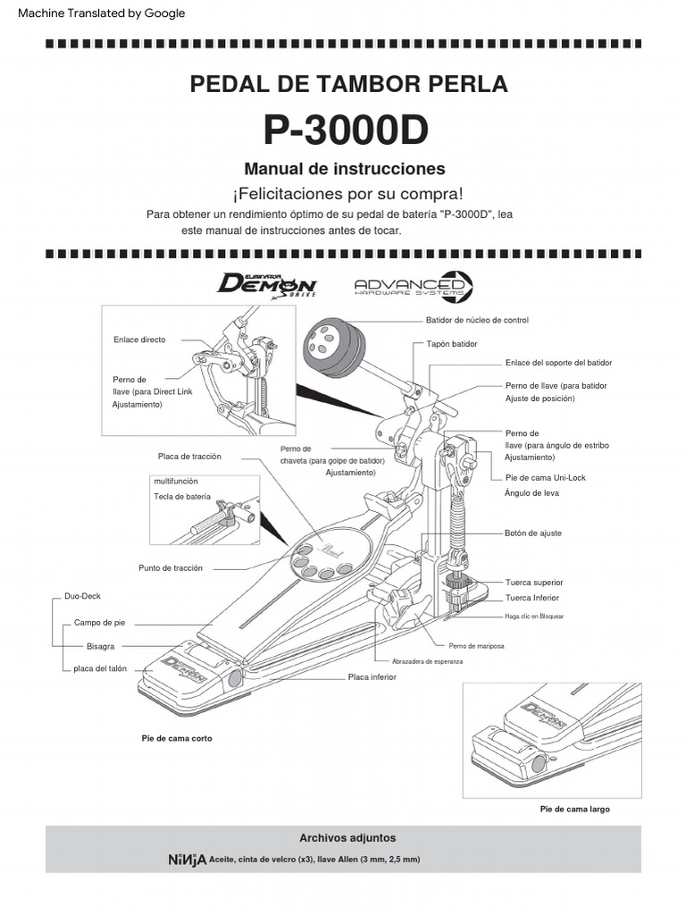 P3000D DemonDrive InstructionManual | PDF | Tornillo | Tuerca (Hardware)