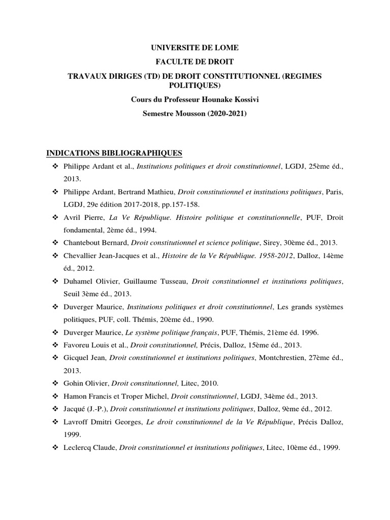 Classification des Régimes Politiques | PDF | Politique mondiale ...