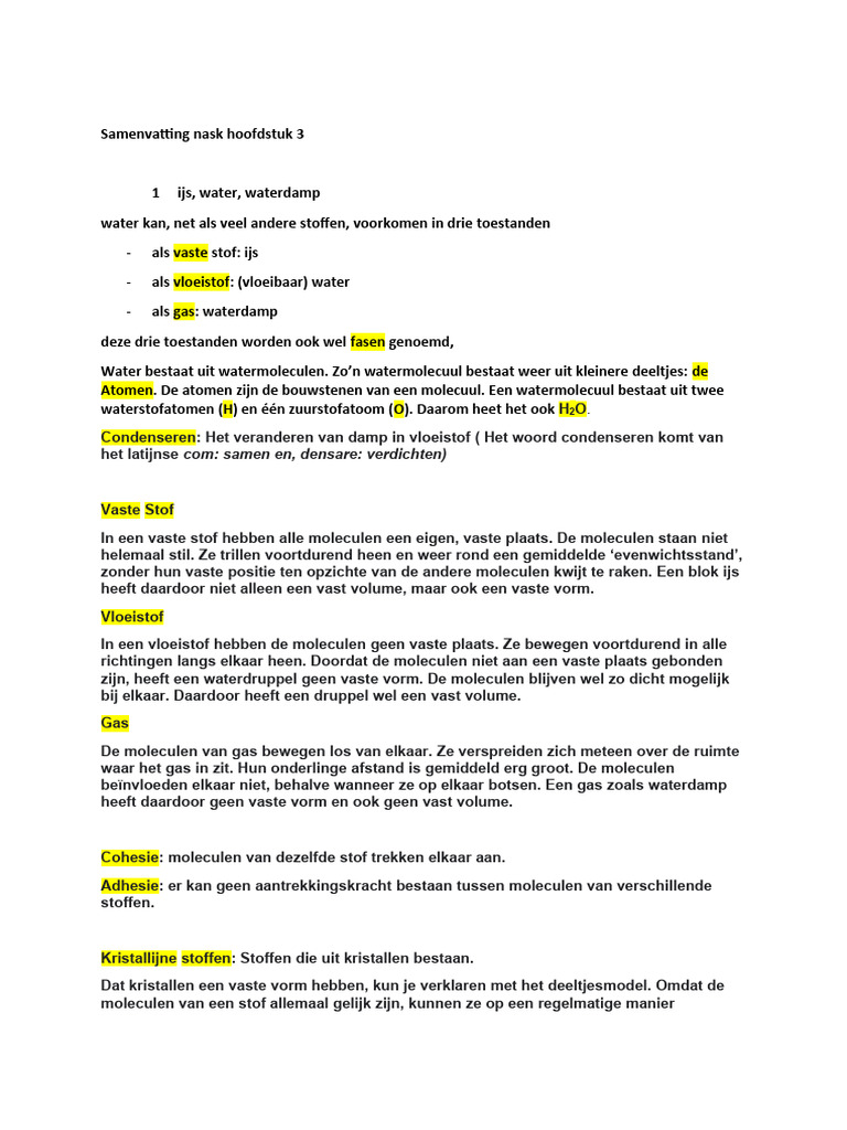 Samenvatting Nask Hoofdstuk 3 en 4 | PDF