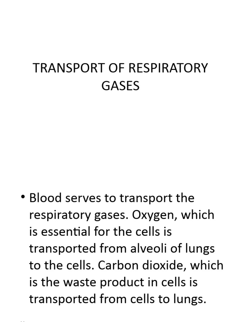 Mechanisms of Respiratory Gas Transport | PDF | Blood | Red Blood Cell