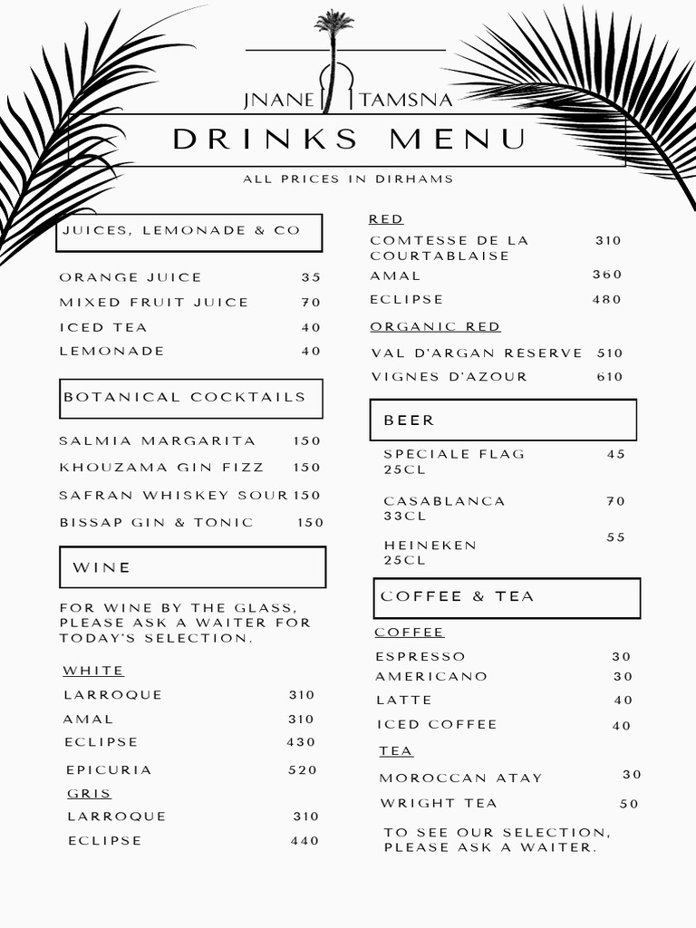 Drinks Menu | PDF