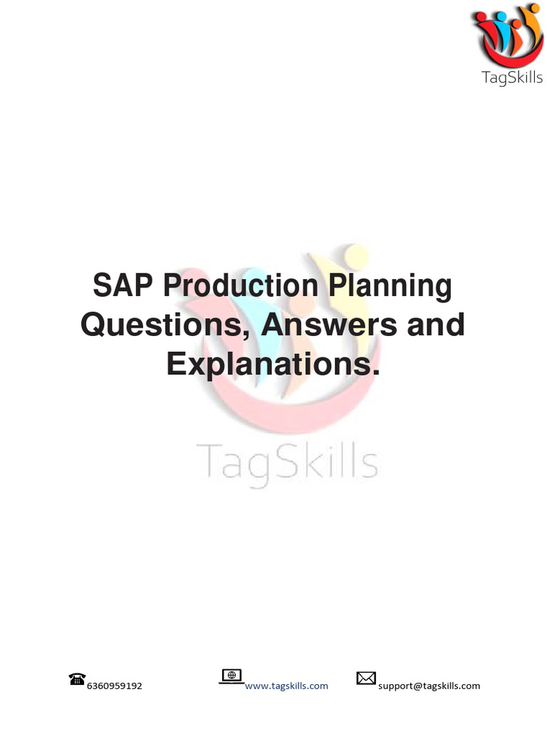 Sap Pp Interview Questions Answers And Explanations Pdf Business Process