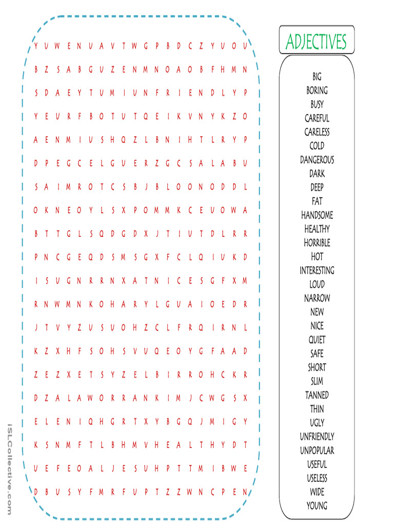 Adjectives for ESL Learners | PDF