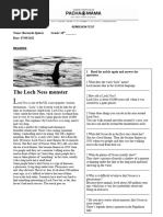 The Mystery of The Loch Ness Monster | PDF | Loch Ness Monster ...