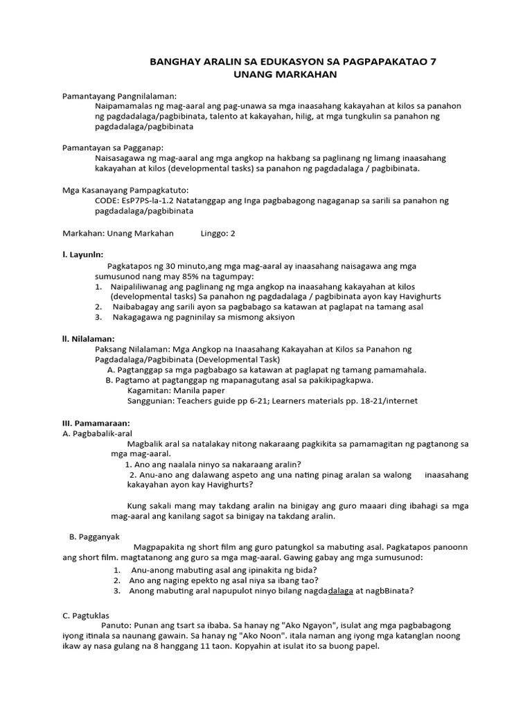 2nd Week ESP Day 1 | PDF