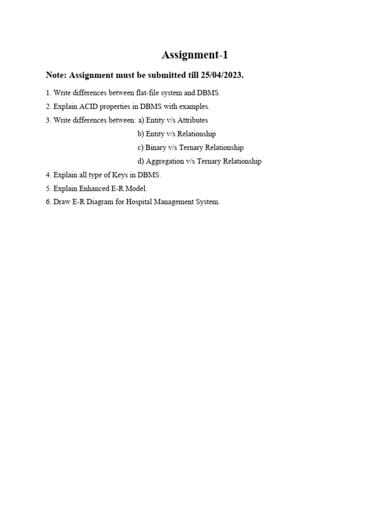 Dbms Assignment 1 Pdf