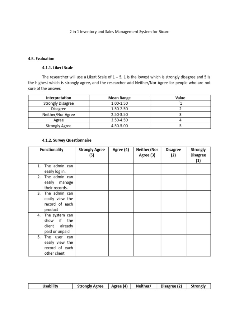 Ricare's Inventory and Sales System Evaluation | PDF | Inventory ...