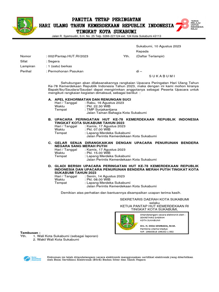 PANTAP HUT RI PERMOHONAN PASUKAN - Signed - Signed | PDF