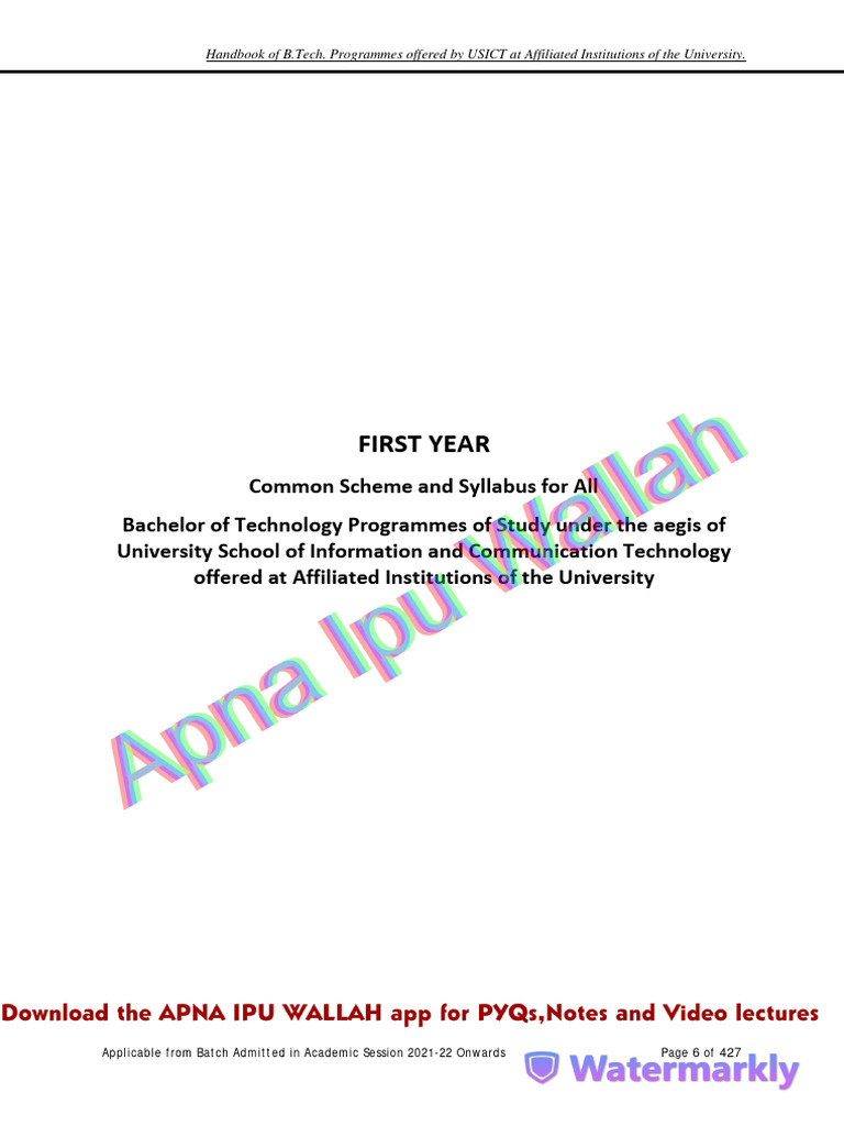 First Year Syllabus Ggsipu 2021 Onwards | PDF | Corrosion | Pointer (Computer Programming)