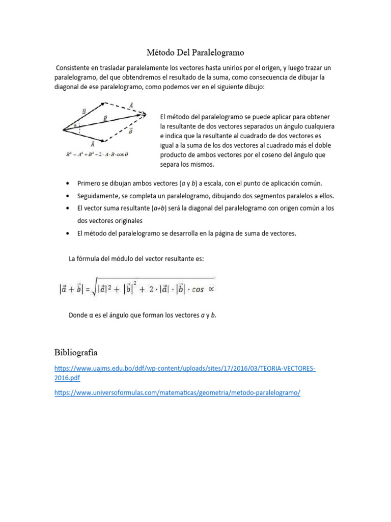 Método Del Paralelogramo | PDF