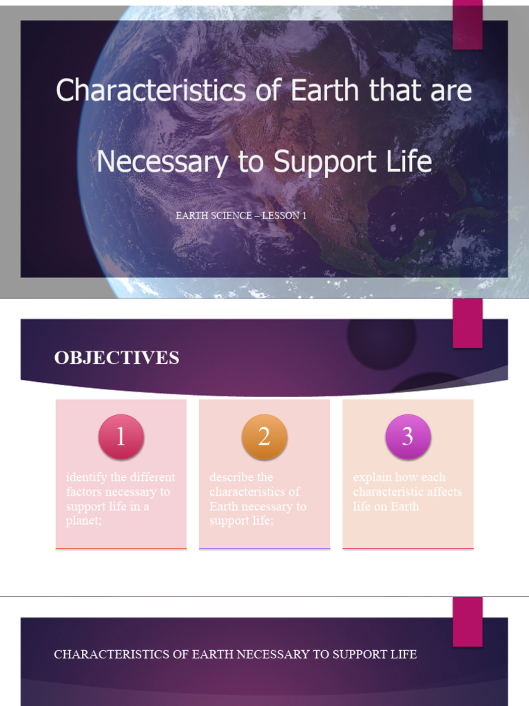 STEM 11 Lesson 1 Earth's Characteristics For Life | PDF | Atmosphere ...
