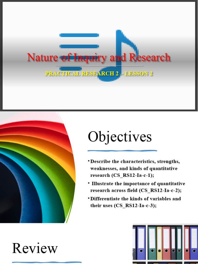 PR 2 Lesson 2 - Nature of Inquiry and Research | PDF | Quantitative Research | Statistics