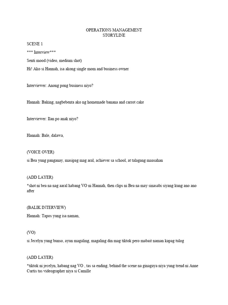 Script Draft 1 | PDF