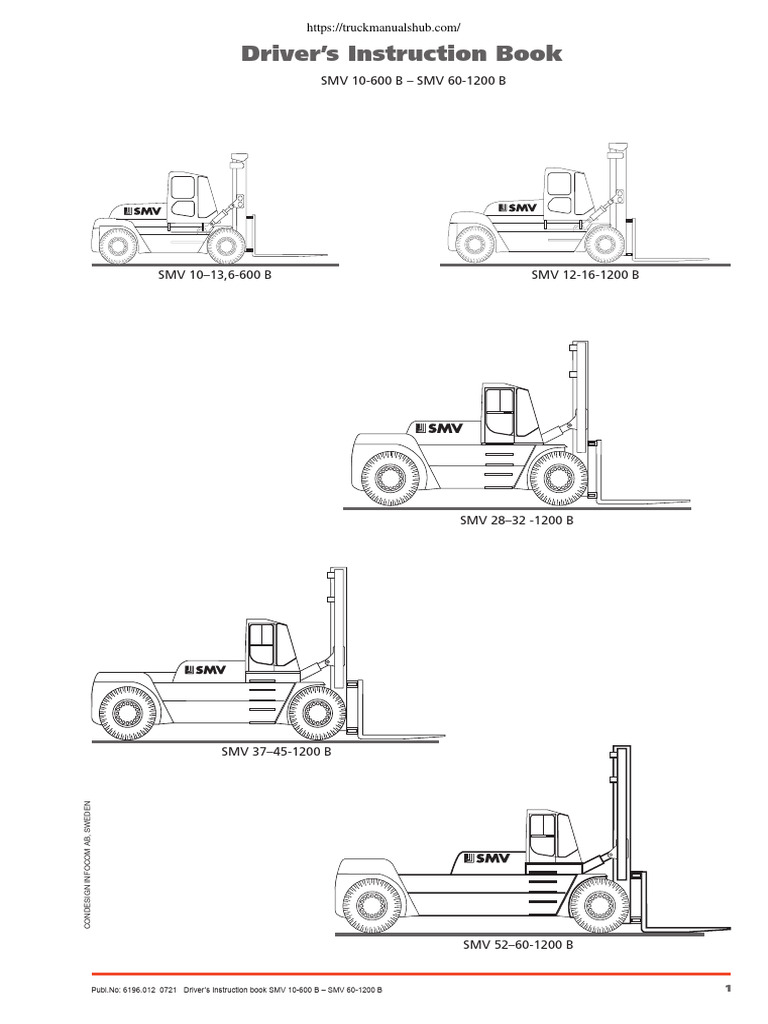 SMV Forklift User Manual and Safety Guide | PDF | Truck | Forklift