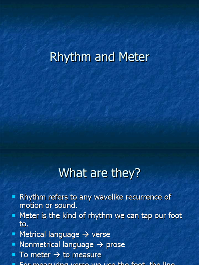 Rhythm and Meter | PDF