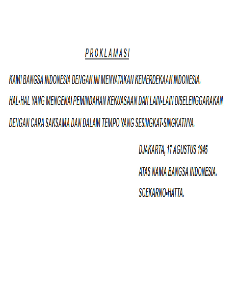 Teks Proklamasi | PDF