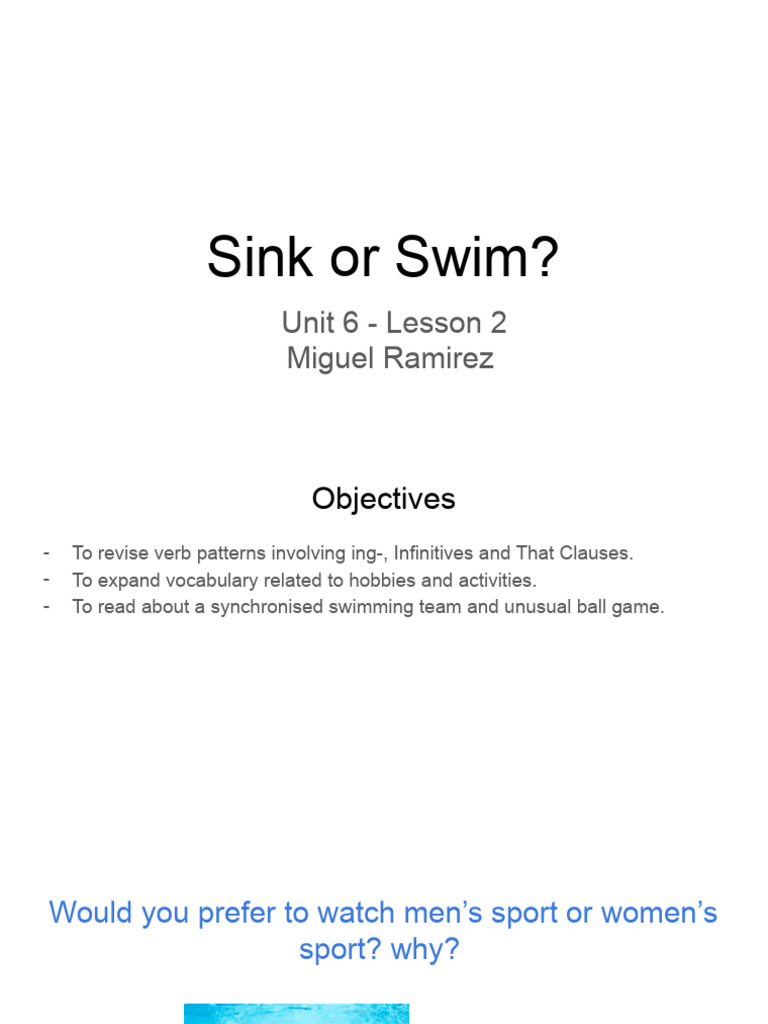 Sink or Swim | PDF