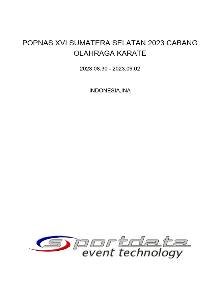 Resultbook Popnas Xvi Day-3 | PDF | Choreographed Combat | Kata