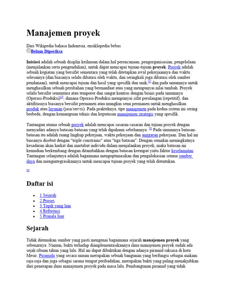 Manajemen Proyek Teori Pdf