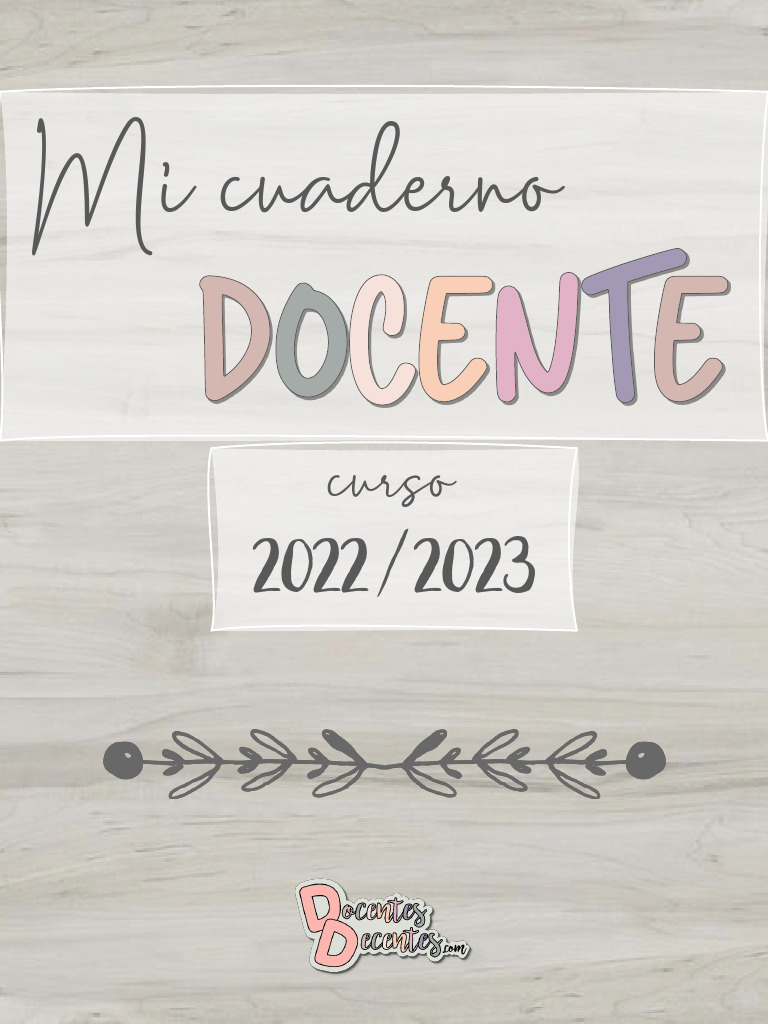 Cuaderno Docente 2022-2023 | PDF