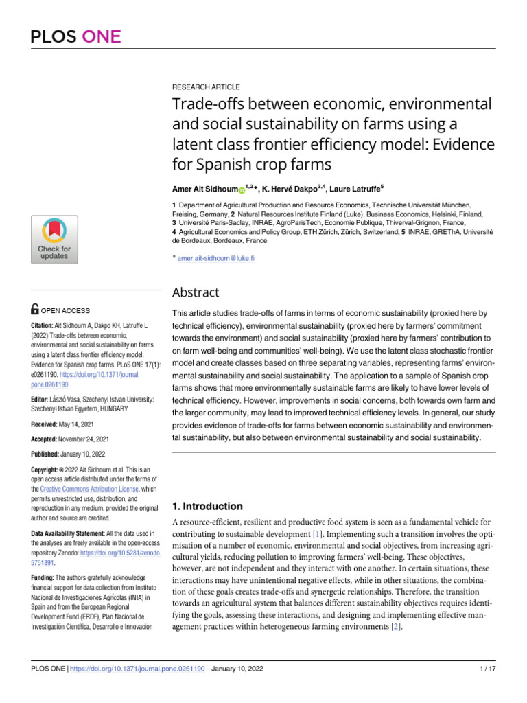 Trade-Offs - Between - Economic - Environmental - and - Soci | PDF ...