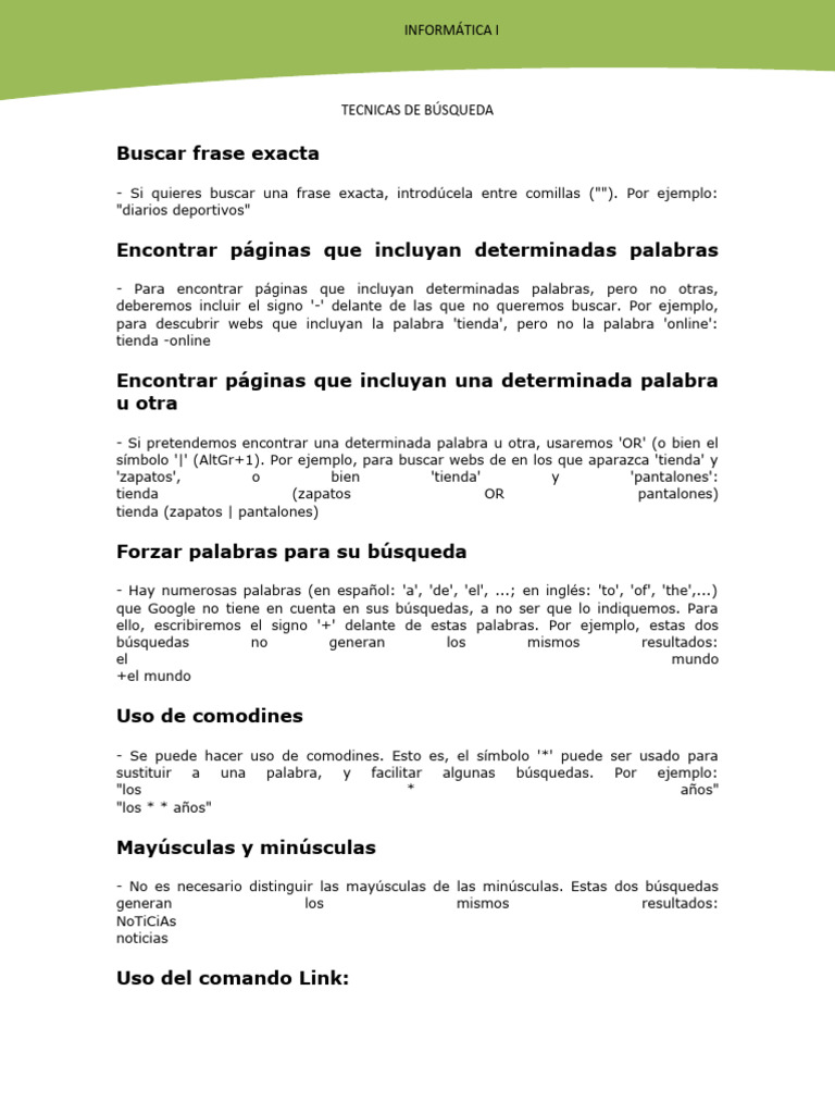 Tecnicas de Búsqueda - Internet | PDF | Red mundial | Internet y web