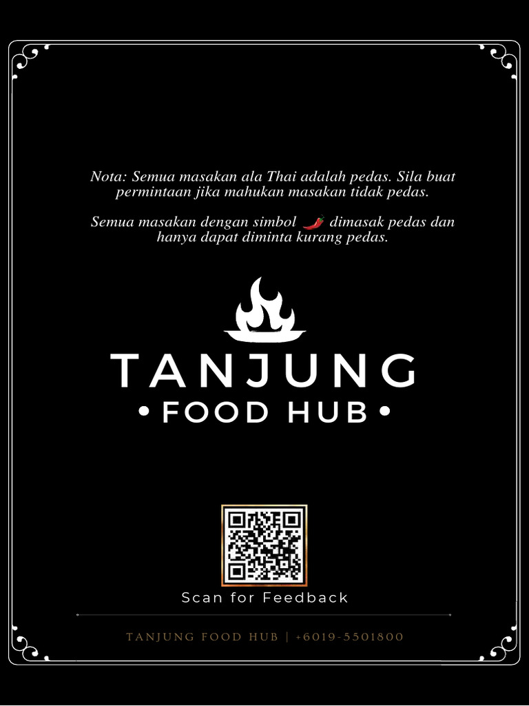 Menu Tanjung Food Hub Labuan | PDF | Grilling | French Fries