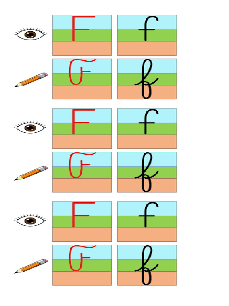 Letra F 1 cuatro formas. | PDF
