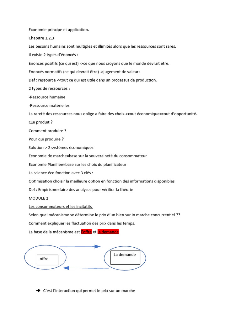 Economie Principe Et Application | PDF | Offre et demande | Élasticité ...