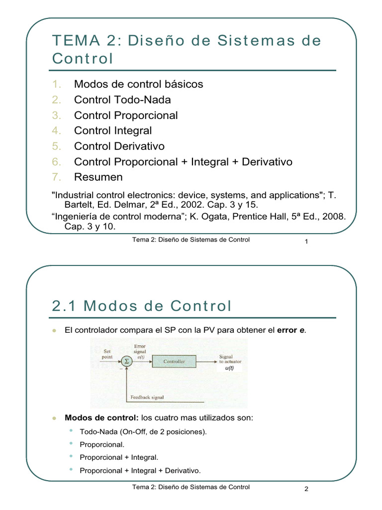 Modos de Control Basicos Control Todo Na | PDF | Ingeniería de control ...