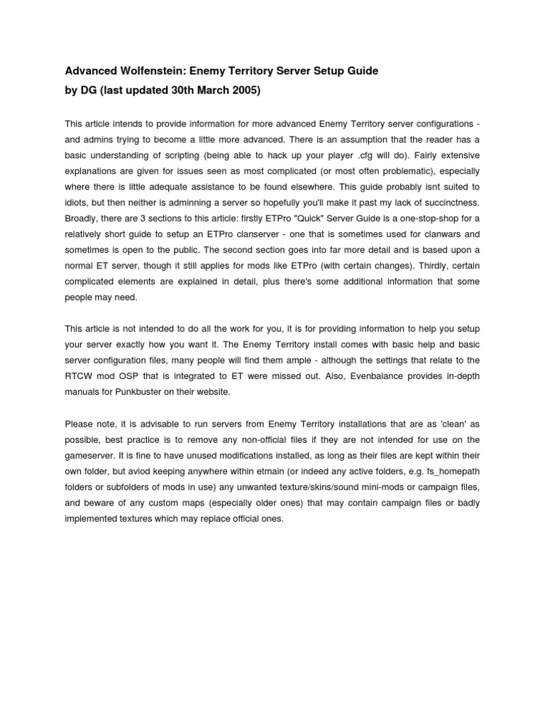 ET Serverguide | PDF | Command Line Interface | Port (Computer Networking)