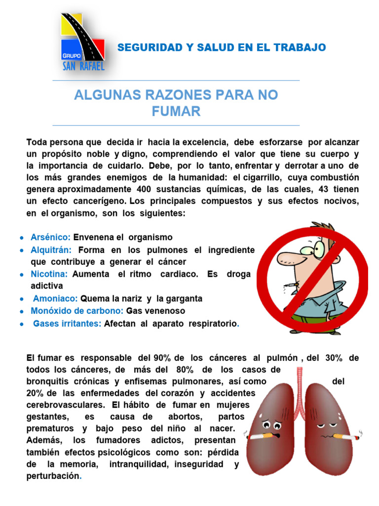 Algunas Razones para No Fumar | PDF