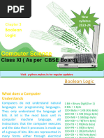 Class XI (As Per CBSE Board) : Computer Science | PDF | Boolean Algebra ...