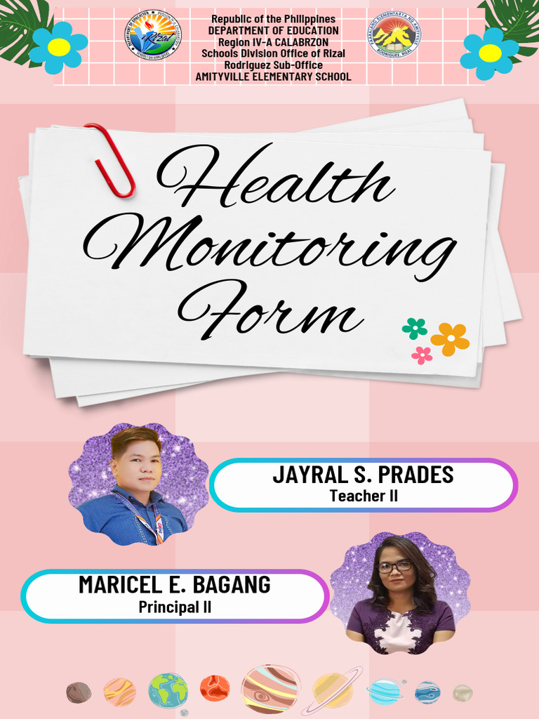 Health Monitoring Form Cover Page | PDF