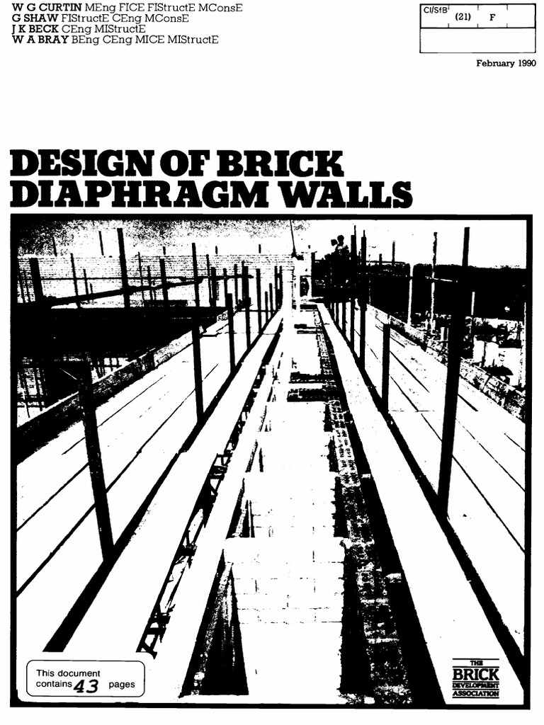Design Principles of Diaphragm Walls | PDF | Bending | Stress (Mechanics)