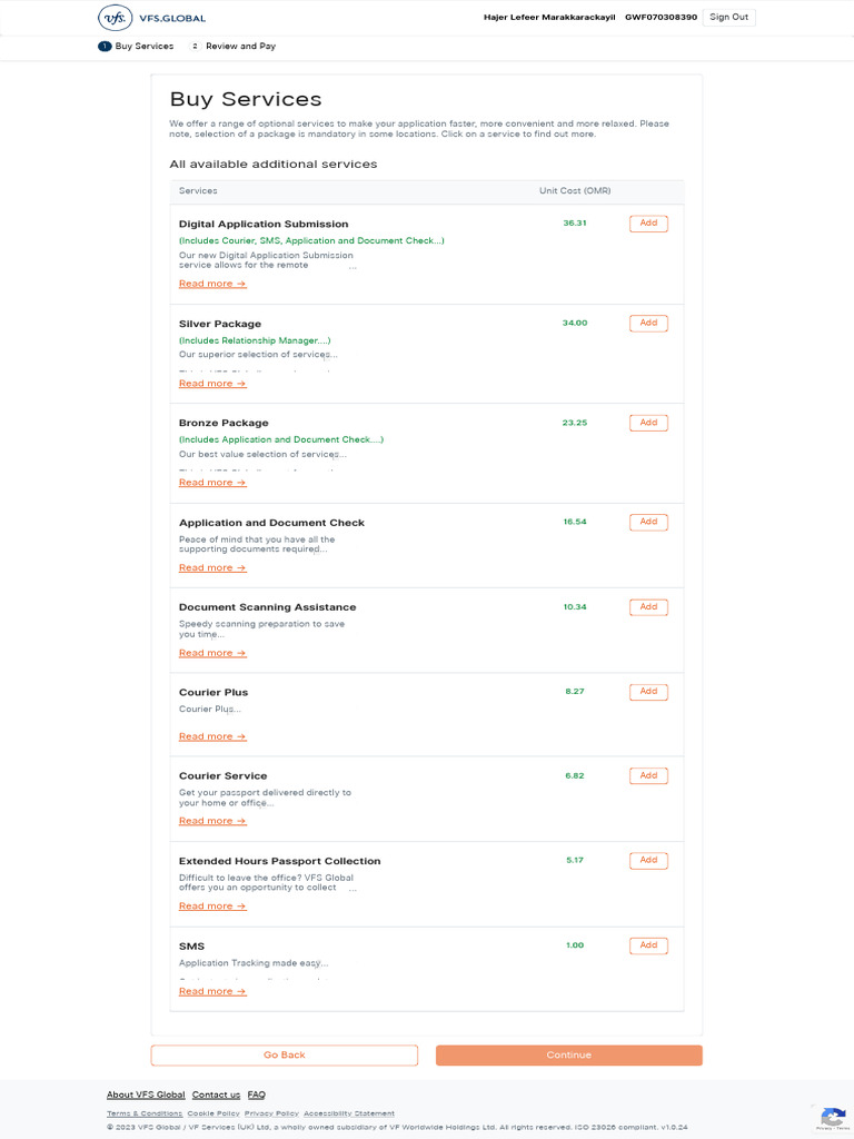 Add More Services - VFS Global | PDF | Service Industries