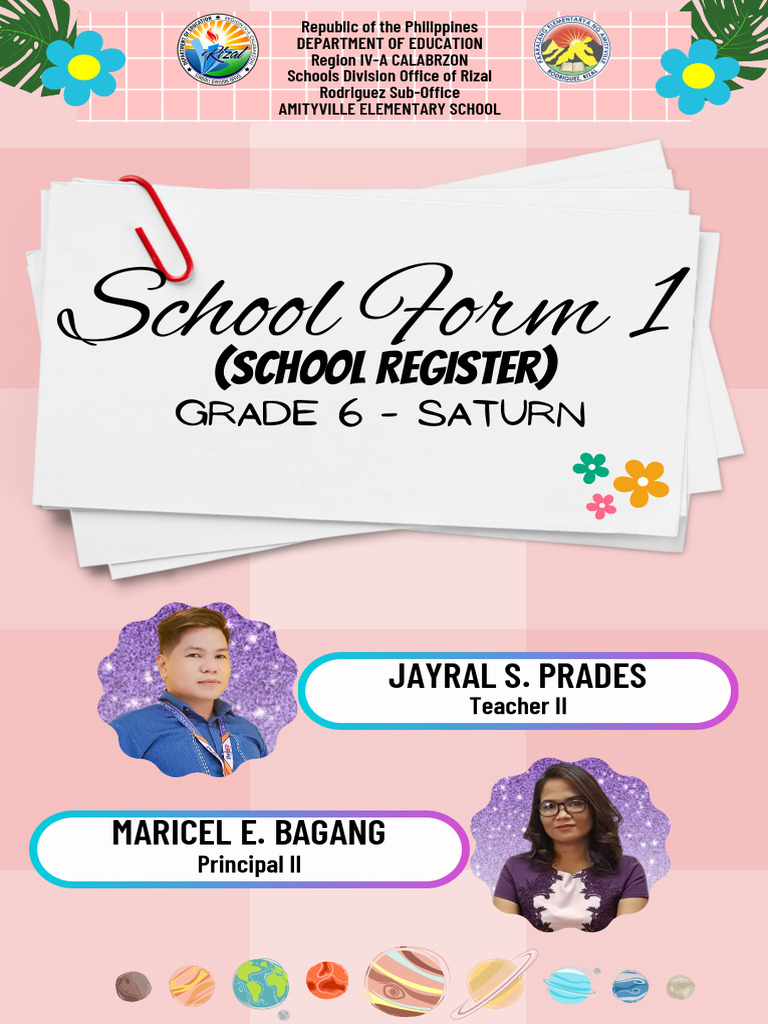 School Form 1 Cover Page | PDF | Wellness