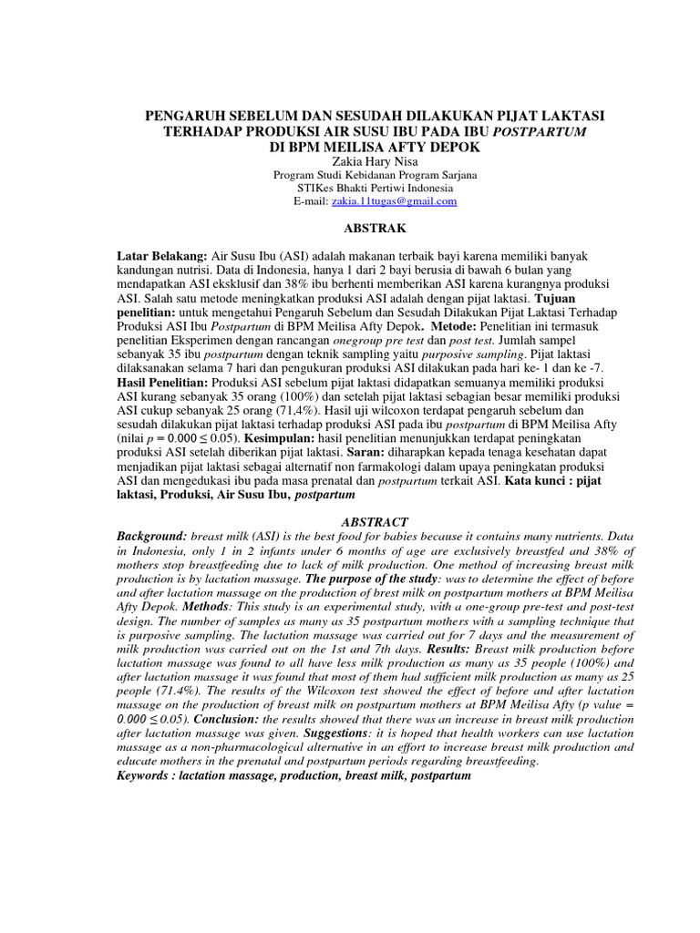 Pijat Laktasi | PDF