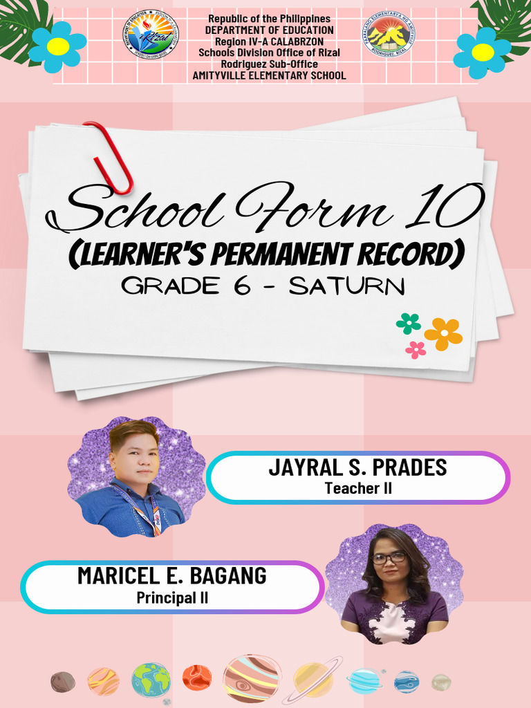 School Form 10 Cover Page Design | PDF