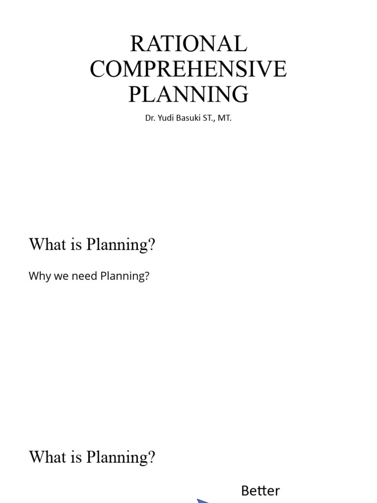 Rational Planning for Planners | PDF | Career & Growth