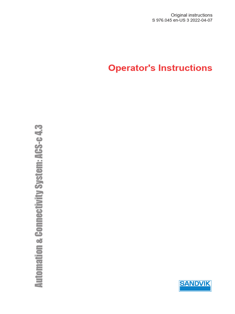 06 ACS-c Turnkey 4.3 Operators Instructions S 976.045-03.en | PDF | Computer Keyboard | Menu ...