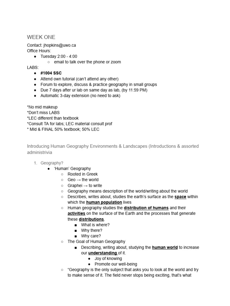 Ultimate Lec Notes | PDF | Geography | Natural Environment Ultimate Lec Notes | PDF | Geography | Natural Environment