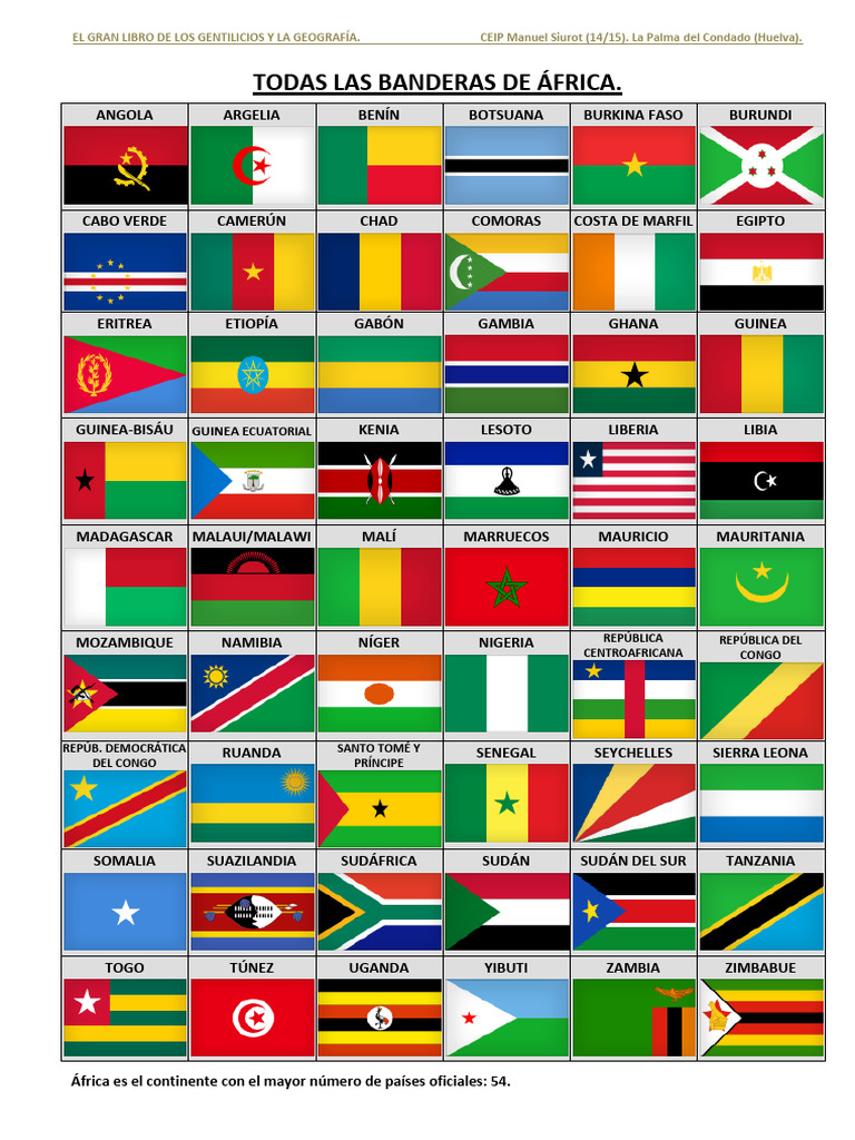 6-1 Banderas Africa | PDF | África