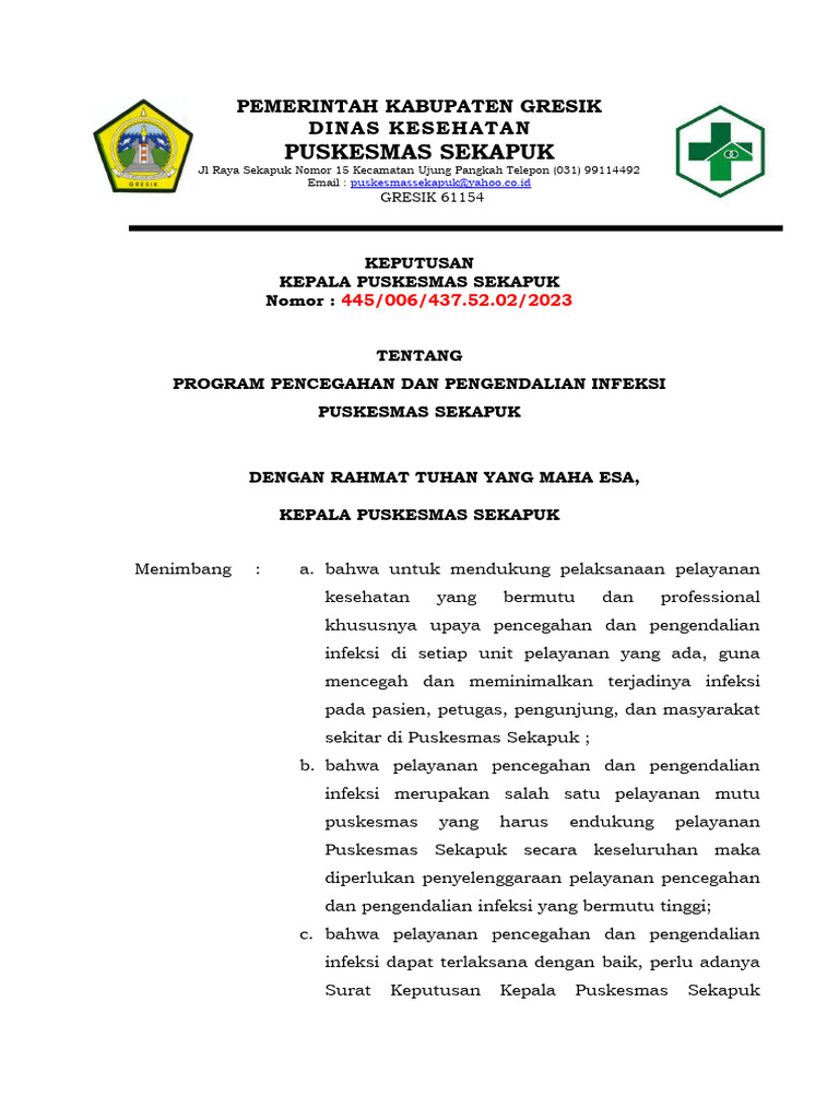 SK Program Ppi PKM Sekapuk | PDF